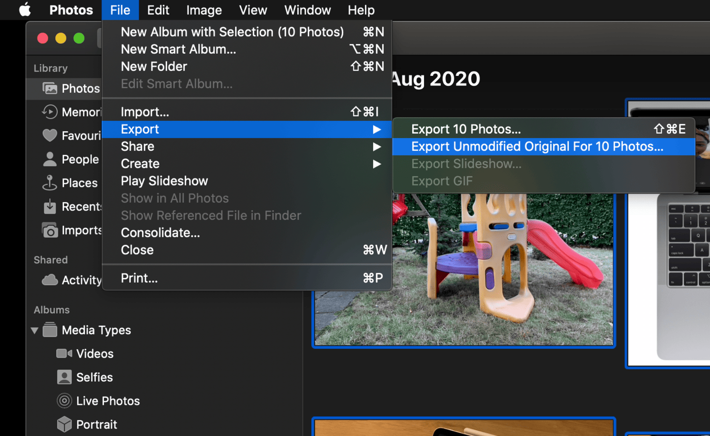 How to Export Photos from Apple Photos Without Losing Quality | Export ...